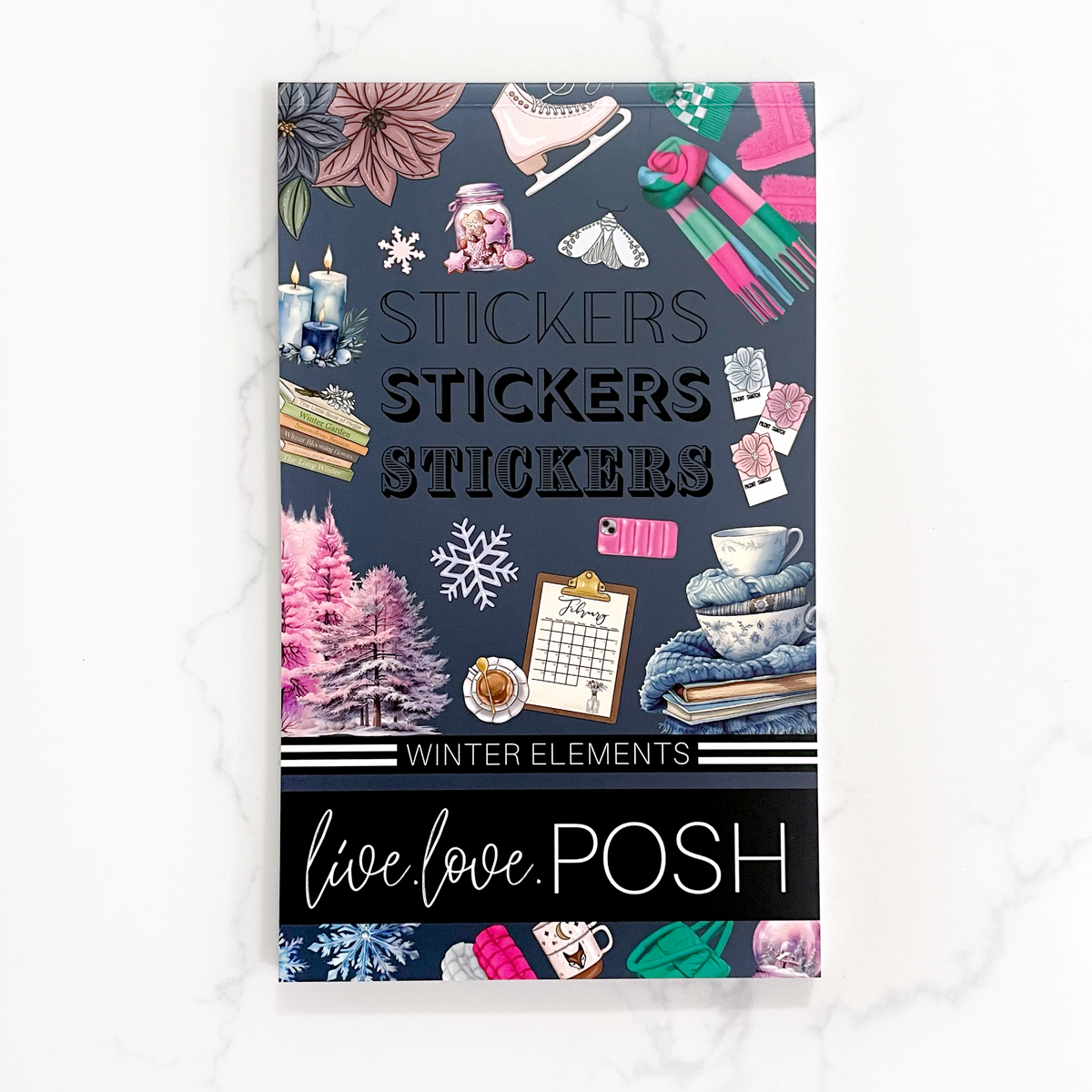 WINTER ELEMENTS STICKER BOOK – Live Love Posh