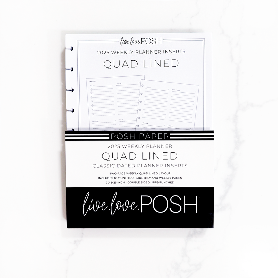 POSH PAPER PLANNERS + PLANNER INSERTS – Live Love Posh