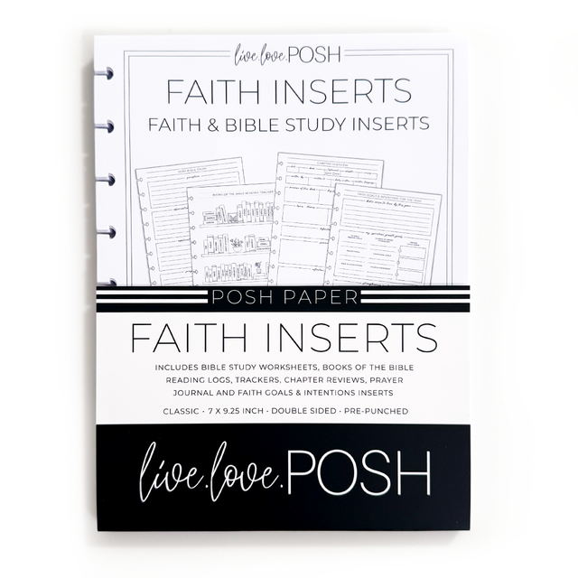 FAITH & BIBLE STUDY CLASSIC PLANNER INSERTS – Live Love Posh
