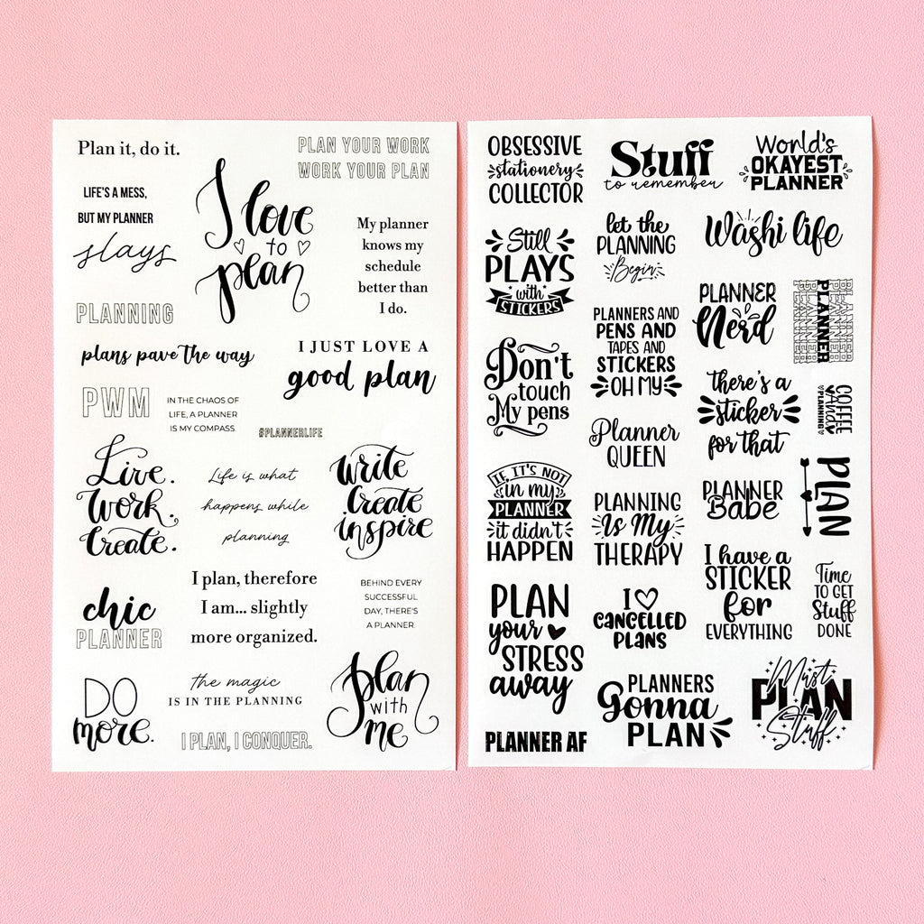 CHIC PLANNER STICKER BOOK – Live Love Posh