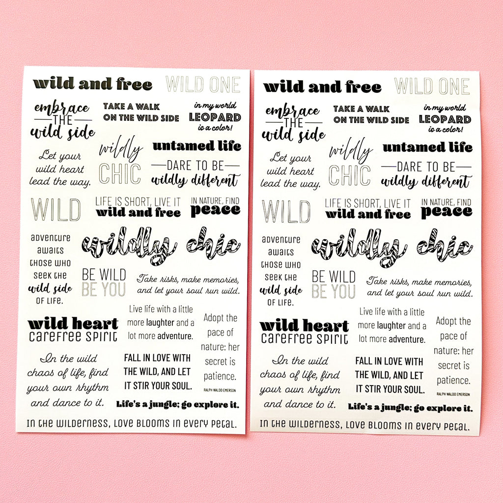 WILDLY CHIC STICKER BOOK – Live Love Posh