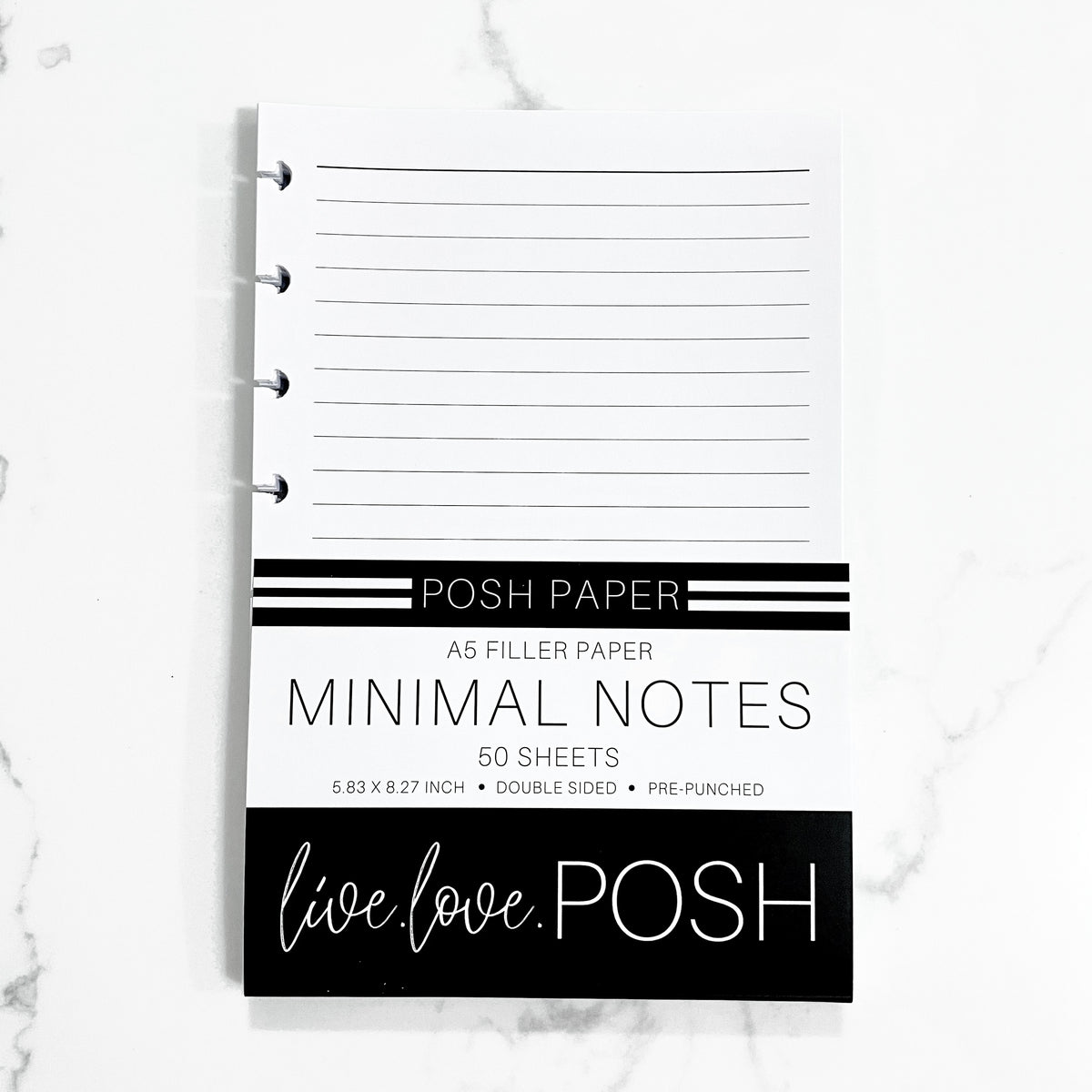 MINIMAL NOTES FILLER PAPER – Live Love Posh
