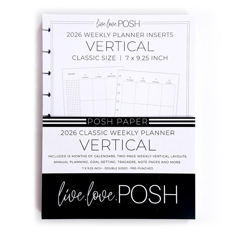 POSH PAPER PLANNERS + PLANNER INSERTS – Live Love Posh