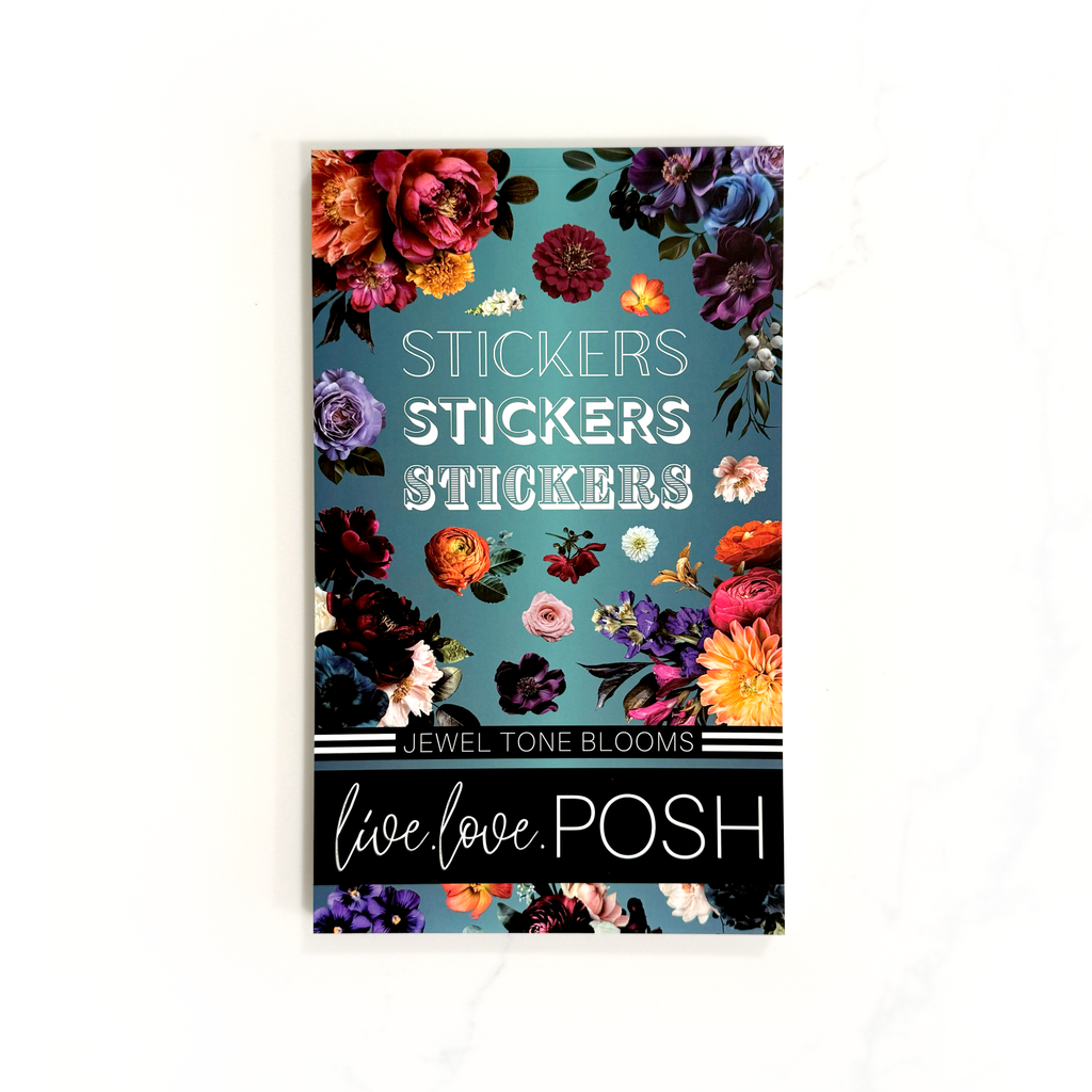JEWEL TONE BLOOMS STICKER BOOK – Live Love Posh
