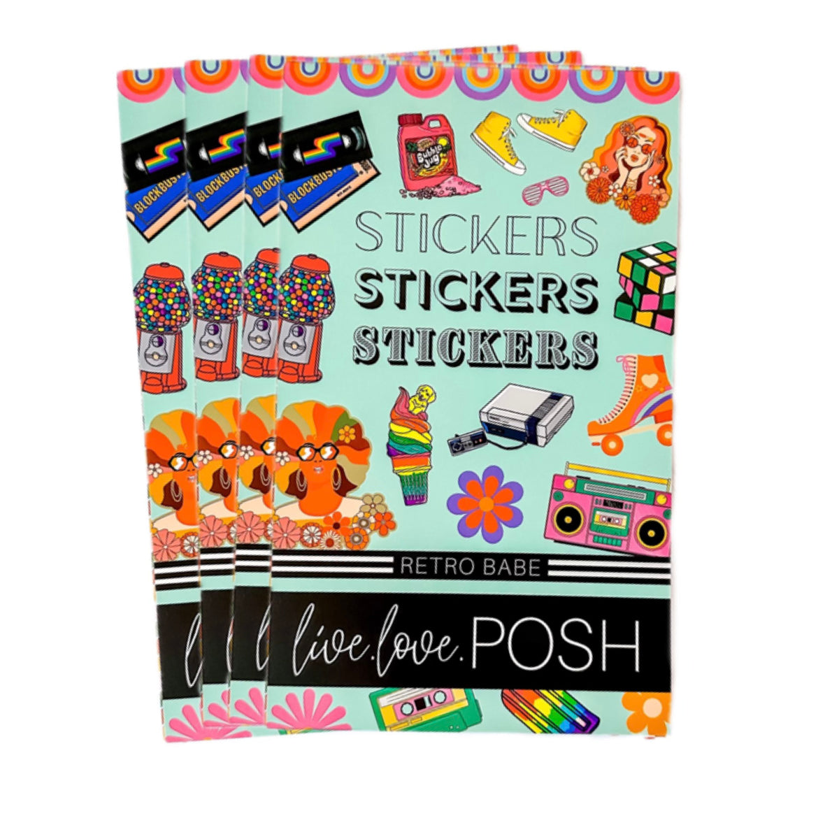 RETRO BABE STICKER BOOK – Live Love Posh