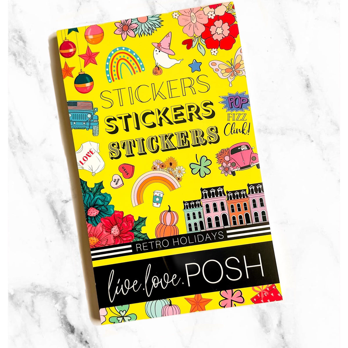 RETRO HOLIDAYS STICKER BOOK – Live Love Posh