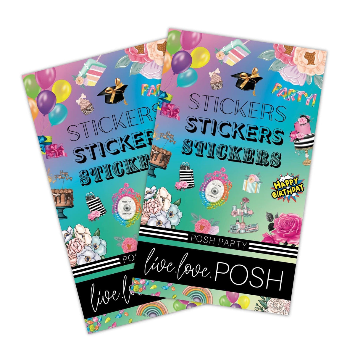 POSH PARTY DELUXE STICKER BOOK – Live Love Posh