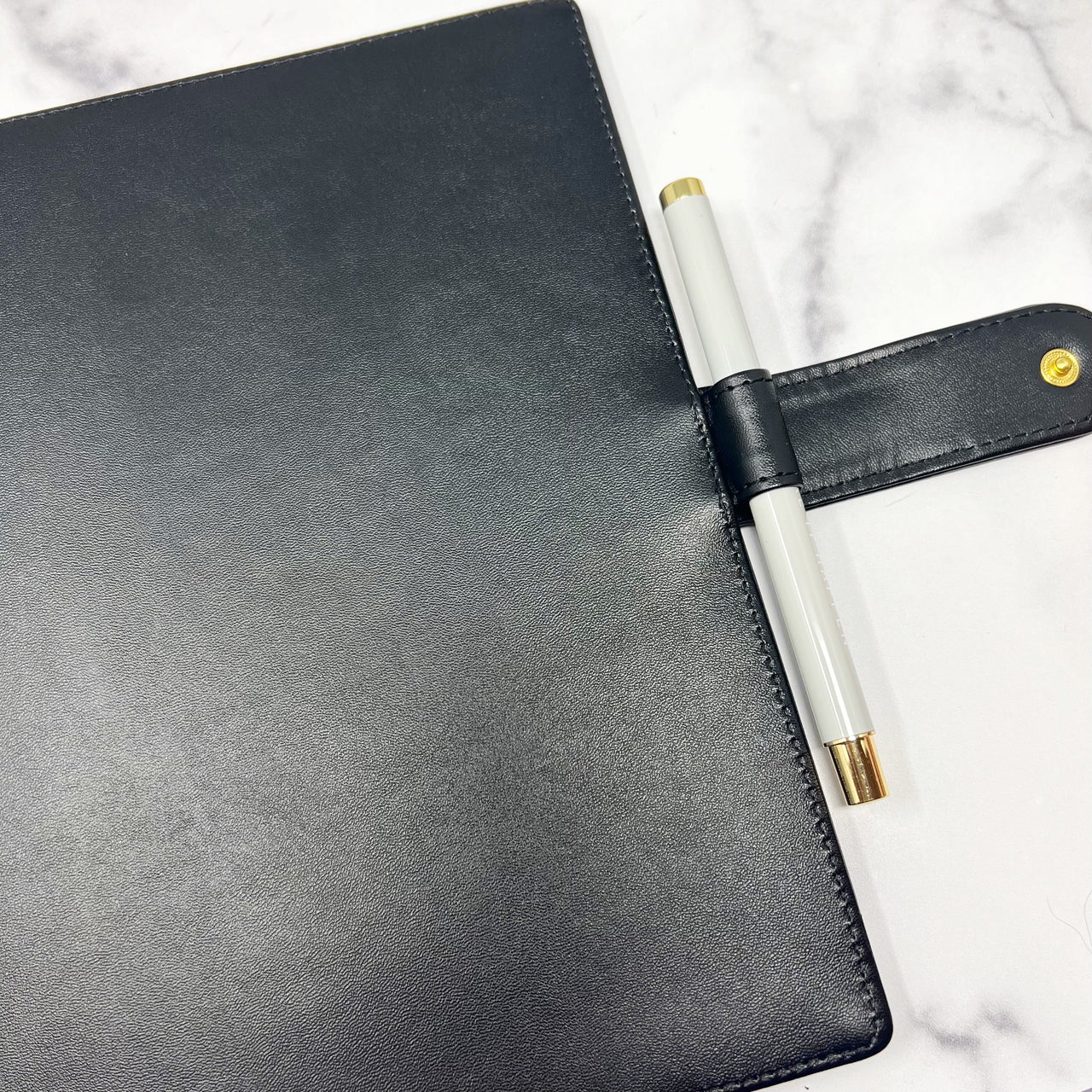 LUXE QUILTED PLANNER COVER SET - SLEEK BLACK – Live Love Posh