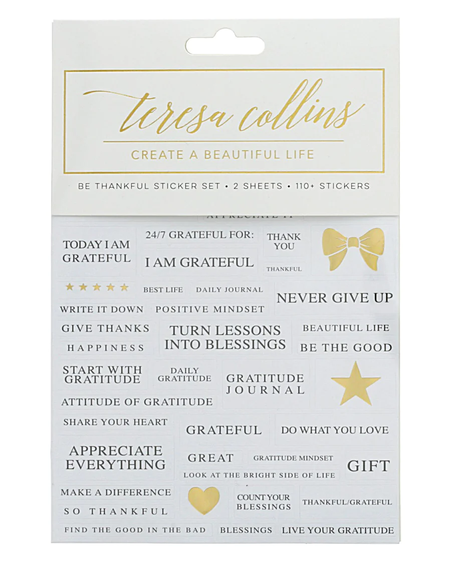 BE THANKFUL STICKER SET – Live Love Posh